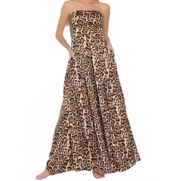 Aakaa | Pants & Jumpsuits | New Aakaa Linda Jumpsuit In Leopard | Poshmark